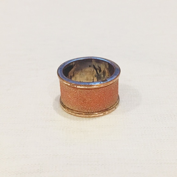 Jewelry | Rose Gold Thick Frosted Band | Poshmark